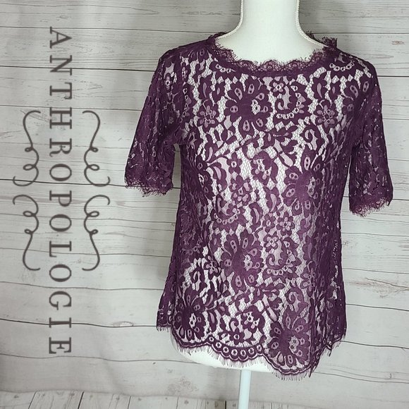 Anthropologie | Tops | Anthropologie Vanessa Virginia Elysian Purple ...